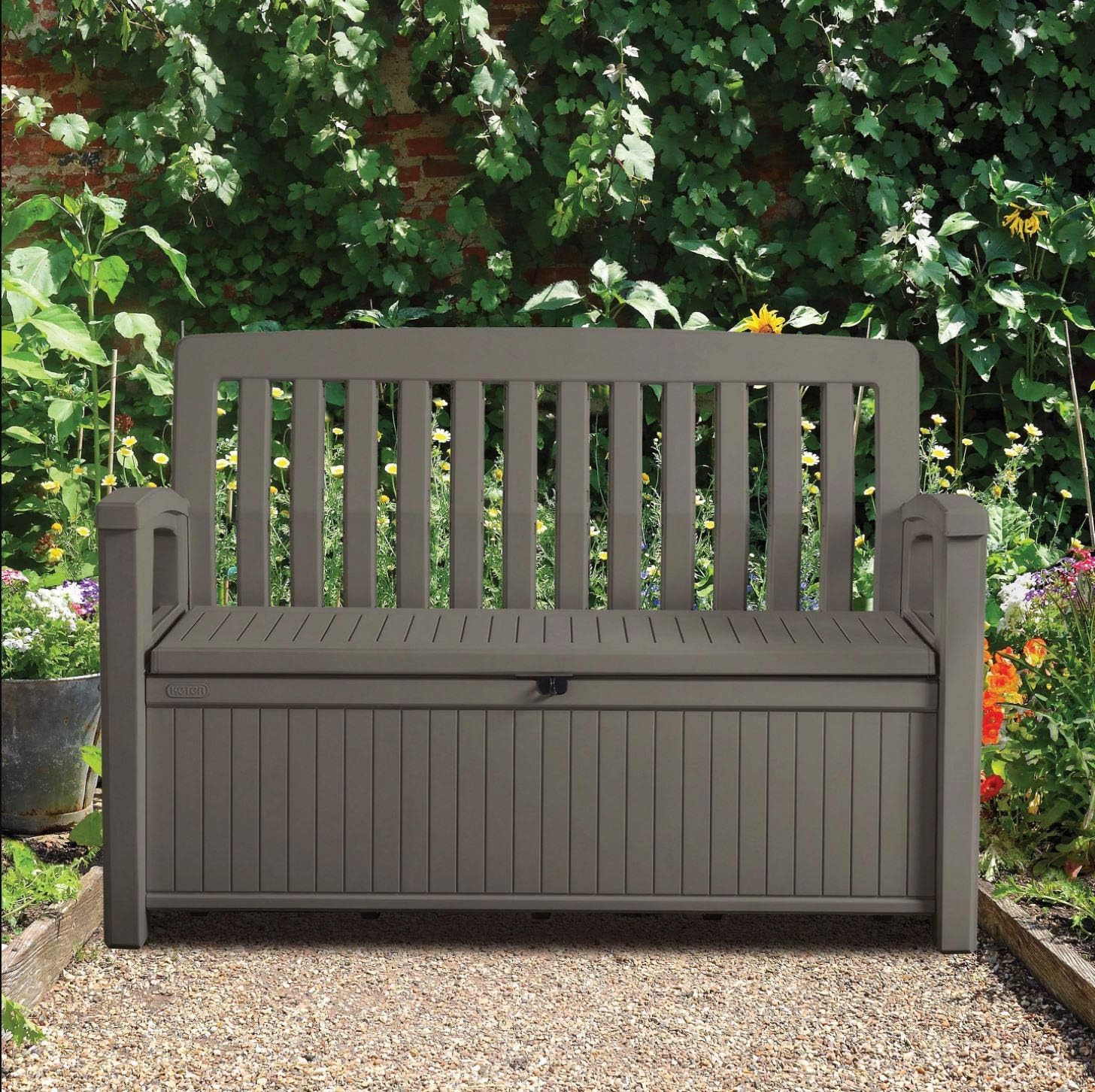 Keter Eden Bench Outdoor Plastic Storage Box Garden Furniture Review ...